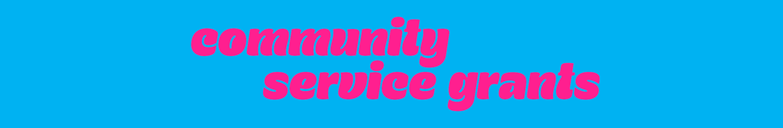 COMMUNITY SERVICE GRANTS